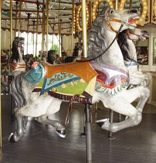 A close up of a carouselDescription generated with high confidence